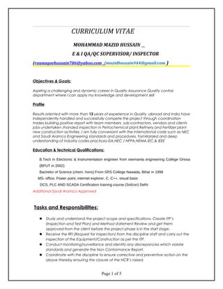 E I QA QC SUPERVISOR DOC