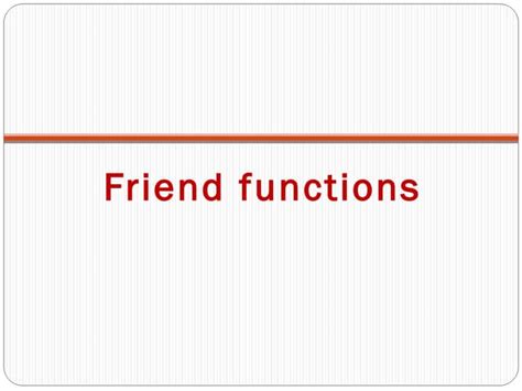 friend function c ppt programming languages computing