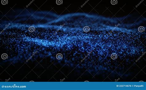 Abstract Flowing Smooth Surface Fractal Waves Background From Blinking