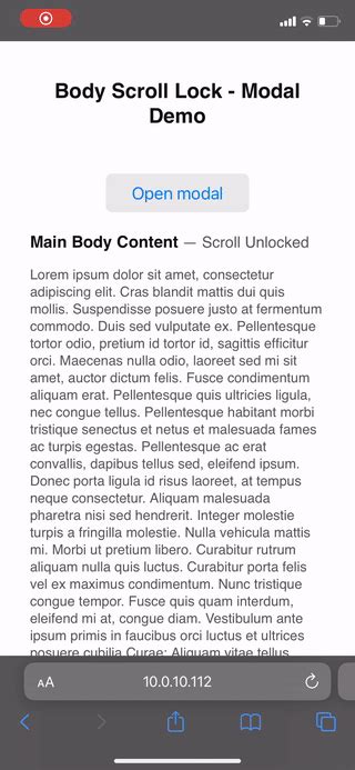 IOS Safari Has Width Size Issues With Wide Content Issue Willmcpo Body Scroll Lock