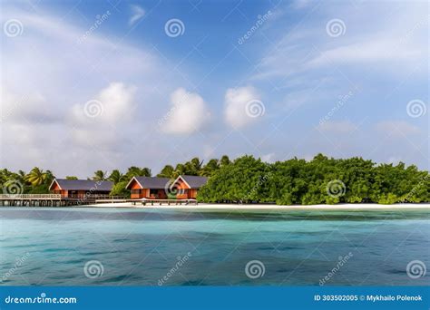 Maldives Islands Ocean Tropical Beach Neural Network Ai Generated Stock Image Image Of