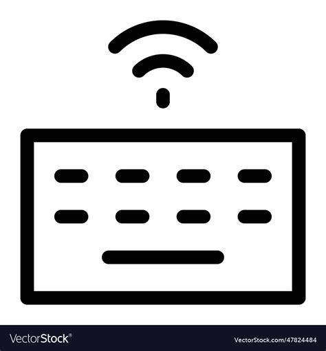Bluetooth Keyboard Convenient For Typing Vector Image