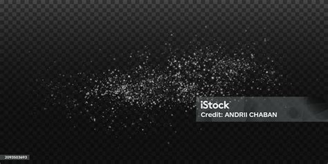 설탕 결정의 작은 입자의 흰색 산란 날아 다니는 소금 베이킹 밀가루의 평면도 백색 분말 어두운 배경에 고립된 가루 설탕의 폭발 벡터 일러스트 레이 션입니다 검정색 배경에