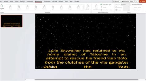 Create Your Own Star Wars Opening Crawl In Powerpoint