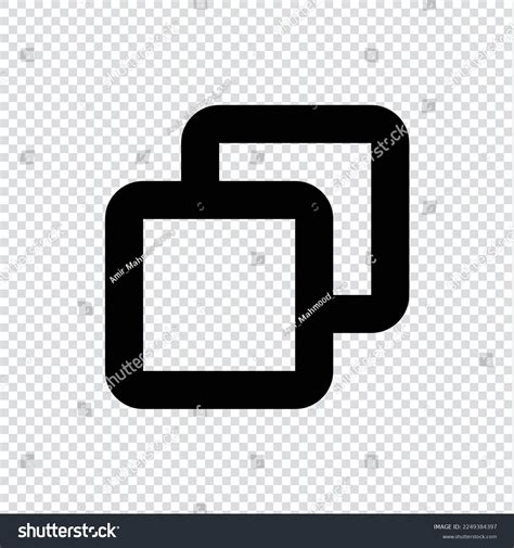 Copy Duplicate Outline Icon Transparent Background Stock Vector Royalty Free 2249384397