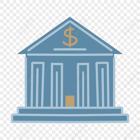 블루 뱅크 만화 일러스트 클립 아트은행푸른 Png 일러스트 무료 다운로드 Lovepik