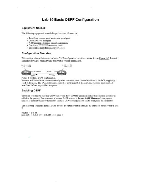 Lab 19 Basic Ospf Configuration Pdf