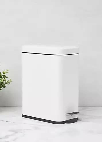 Pifco L Slim Line White Waste Bin Kaleidoscope