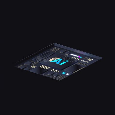 Artificial Intelligence Cpu Processors Concept Ai Computing With