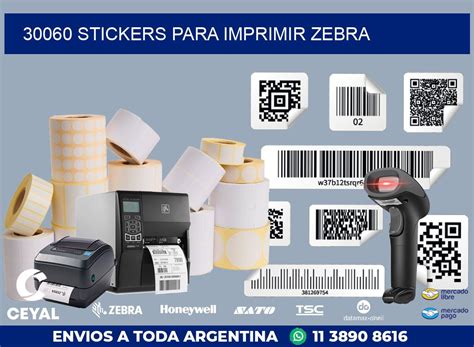 30060 Stickers Para Imprimir Zebra Rollos Zebra