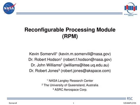 Ppt Reconfigurable Processing Module Rpm Powerpoint Presentation