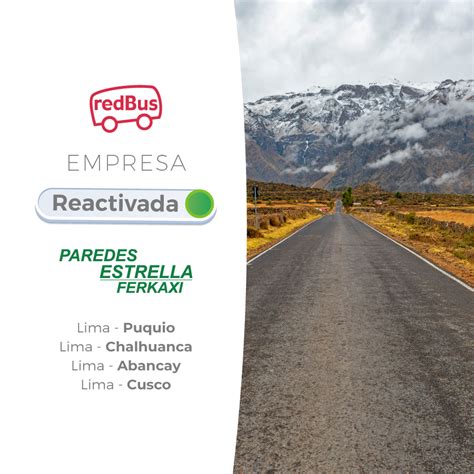 Redbus [ Redbuscontigo] ¡volvió Expreso Paredes Estrella S A C A