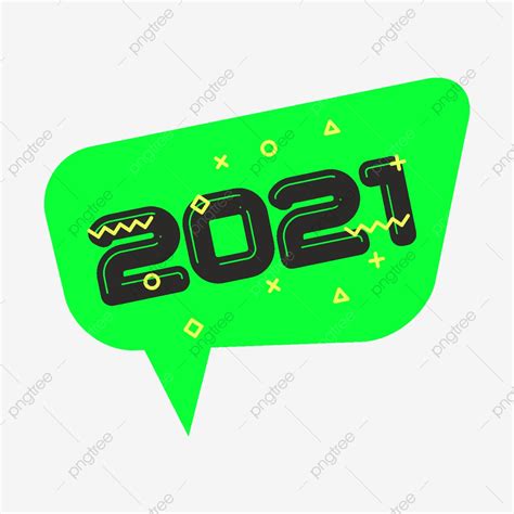 다채로운 2021 타이포그래피 디자인 텍스트 벡터 행사 인사 배경 Png 일러스트 및 벡터 에 대한 무료 다운로드