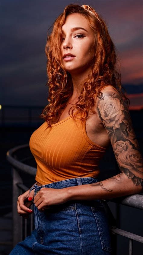 X Woman With Tattoo Redhead Wallpaper Redhead Women Stunning Redhead