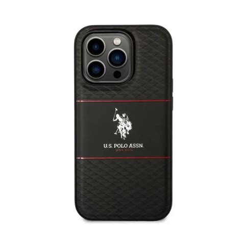 Us Polo Pattern Stripe Hard Case Iphone 14 Pro Black Otclk