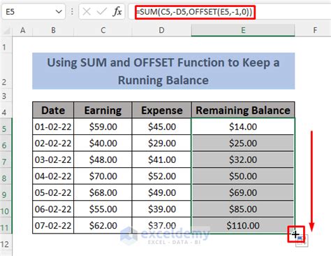 How To Keep A Running Balance In Excel 8 Methods