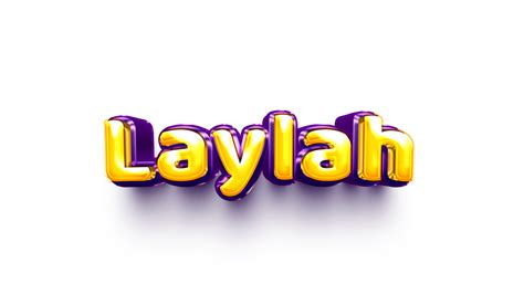 Nombres De Niñas Inglés Helio Globo Brillante Celebración Pegatina 3d Inflado Laylah 15240373 Png