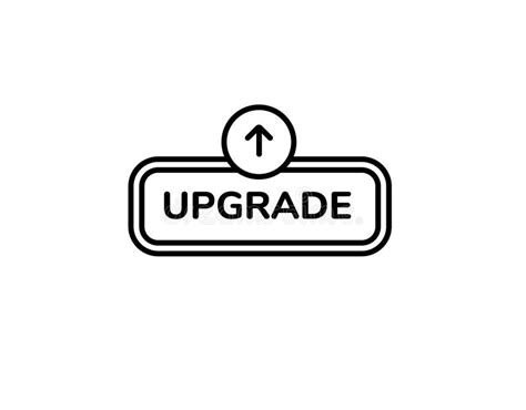 Icon Representation Of Upgrade Concept With Up Arrow And Text Centered