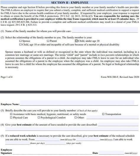 Fmla Printable Forms Free Printable Forms