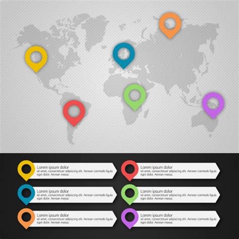 Free Vector World Map Infographic Template