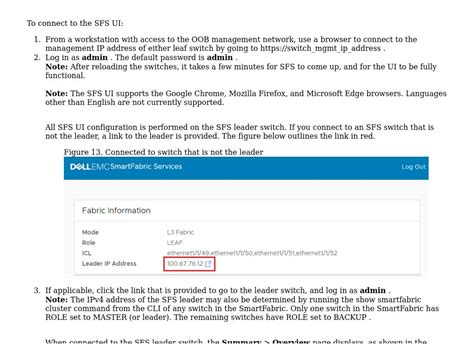 Connect To Smartfabric Services Ui Dell Networking Smartfabric