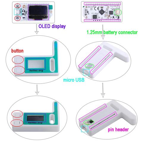 Diymalls Esp32 Oled Lora 915mhz Module V2 Protective Lora Case Cover