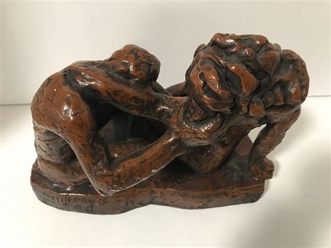 Nude Couple Lovers Sculpture By Austin Production 1972 Vintage Exotic