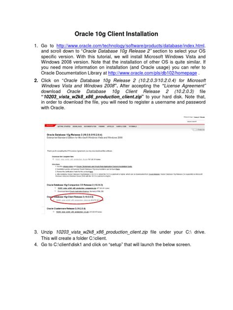 Oracle Client Installation Tutorial Pdf