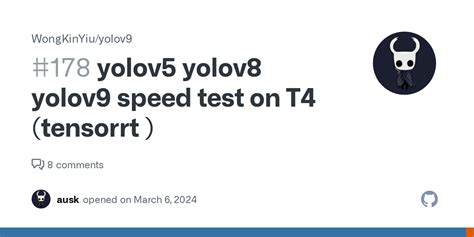Yolov Yolov Yolov Speed Test On T Tensorrt Issue WongKinYiu Yolov GitHub