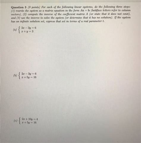 solved question 3 9 points for each of the following