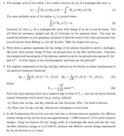 The Average Value Of The Radius R For A Radial