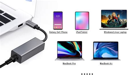 Amazon Com Herfair G Usb C To Ethernet Adapter Type C To Network Converter Gigabit