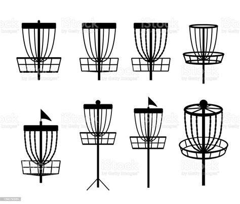 디스크 골프 바구니 아이콘입니다 흰색에 고립된 벡터 일러스트 레이 션 검은색에 대한 스톡 벡터 아트 및 기타 이미지 검은색 경기 스포츠 경쟁 Istock