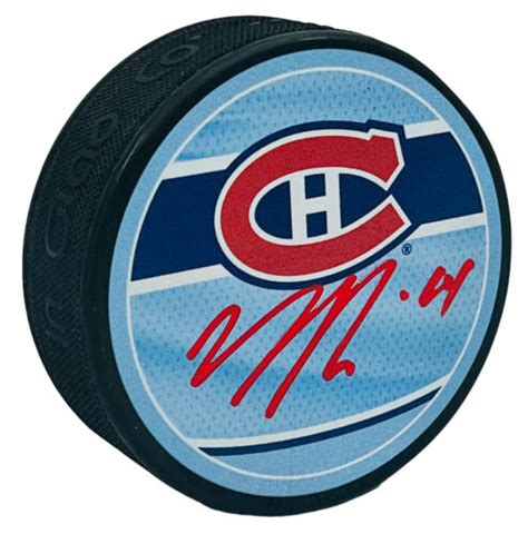 Nick Suzuki Montreal Canadiens Signed Puck 2022 23 Reverse Retro
