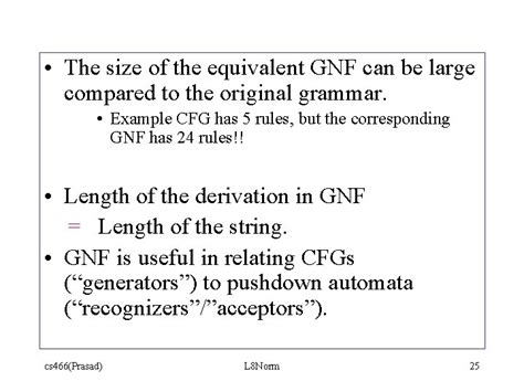 normal forms chomsky normal form griebach normal form