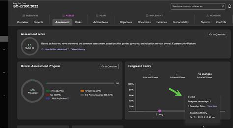 Working With Framework Assessment Snapshots Controlmap