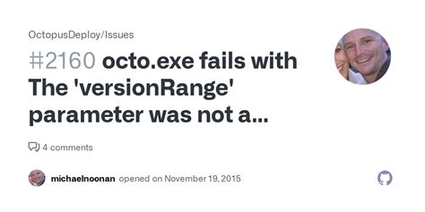 Octoexe Fails With The Versionrange Parameter Was Not A Valid Nuget