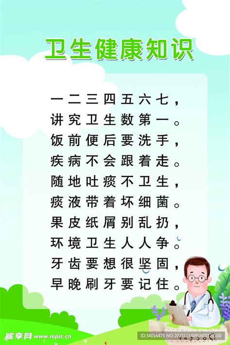 卫生健康知识设计图 海报设计 广告设计 设计图库 昵图网