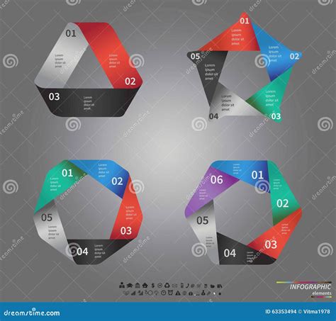 Vector Template For Cycle Diagram Graph Presentation And Round Chart Stock Illustration