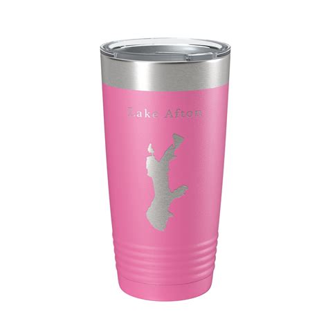 Lake Afton Map Tumbler Travel Mug Insulated Laser Engraved Coffee Cup