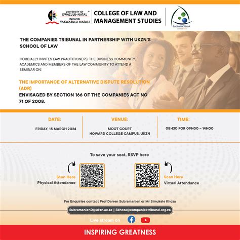 invitation seminar on alternative dispute resolution companies tribunal