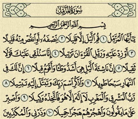 شرح وتفسير سورة المزمل Surah Al Muzzammil معاني الأسماء ومعاني