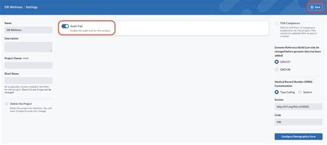 Audit Trail LifeOmic Platform Documentation