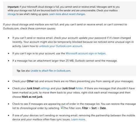Why Does My Email Not Work Microsoft Community