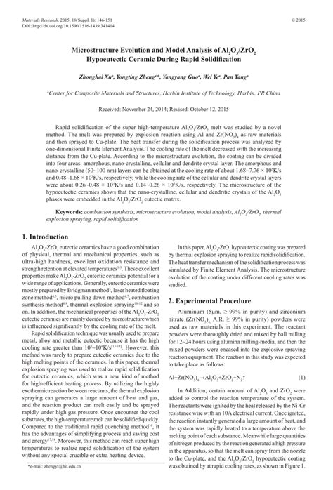 Pdf Microstructure Evolution And Model Analysis Of Al2o3 Zro2