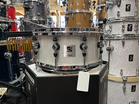 Sonor Designer Maple Light 6 5x14 White Sparkle Gloss Snare Reverb