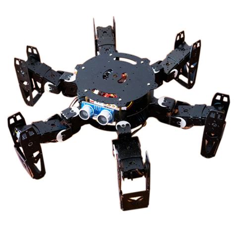 Six Foot Robot Legged Robot Hexapod Spider Robot Frame Kit Servo Bracket Ball Bearing Black