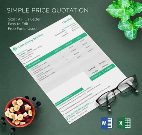 21 Price Quotation Templates Doc Pdf Xls