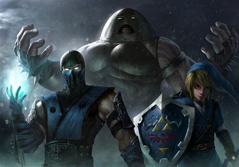 Link Sub Zero Kuai Liang And Juggernaut The Legend Of Zelda And 4 More Drawn By Billy