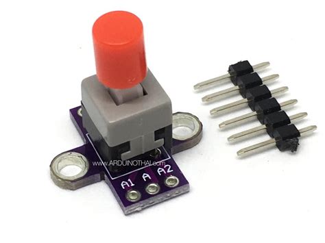 Lock Button Switch โมดูลสวิตช์กดติดกดดับ Cjmcu 010 สต็อกไทยส่งไว ขาย Arduino เซนเซอร์ และโมดูล